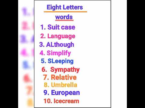 # Eight Letters words