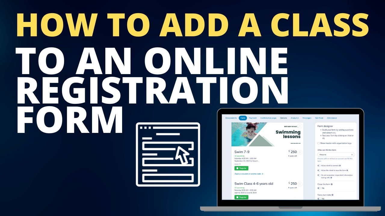 Adding a Class to a Registration Form