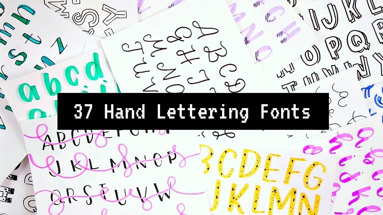 37 Hand Lettered Fonts! | How to write in different styles