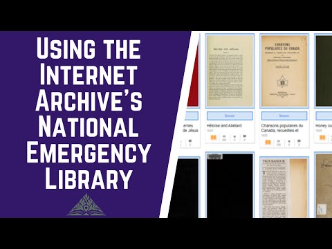 Using the Internet Archive's National Emergency Library