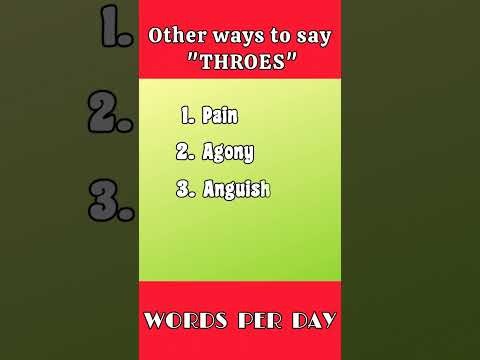 Another word for "THROES" #englishlearners #englishlearning #youtubeshorts