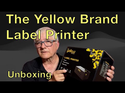 Yellow Brand Label Printer No Ink, High Resolution, High Speed (BT001) Unboxing 4X6 Labels included