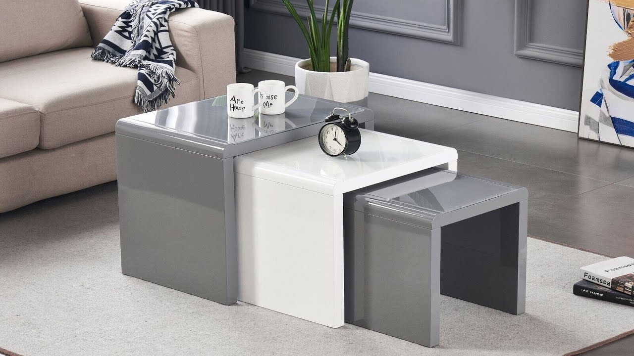 UNIQUE! 90+ NESTING COFFEE TABLE DESIGN | TIPS FOR DECORATIVE SPACE SAVING FURNISH FOR LIVING ROOM