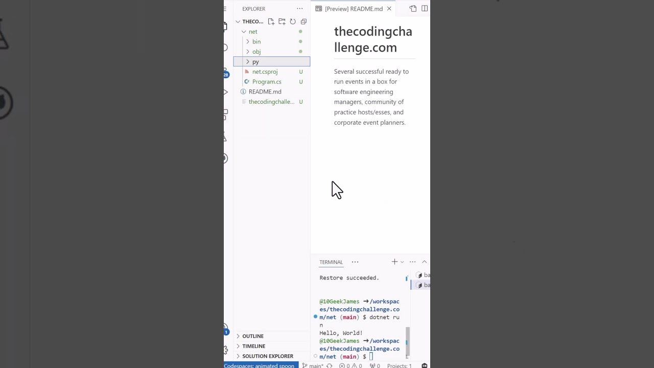 Github Codespaces Dotnet + Python + Java?