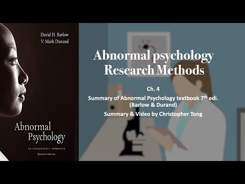 Research Methods of Abnormal Psychology Chapter 4