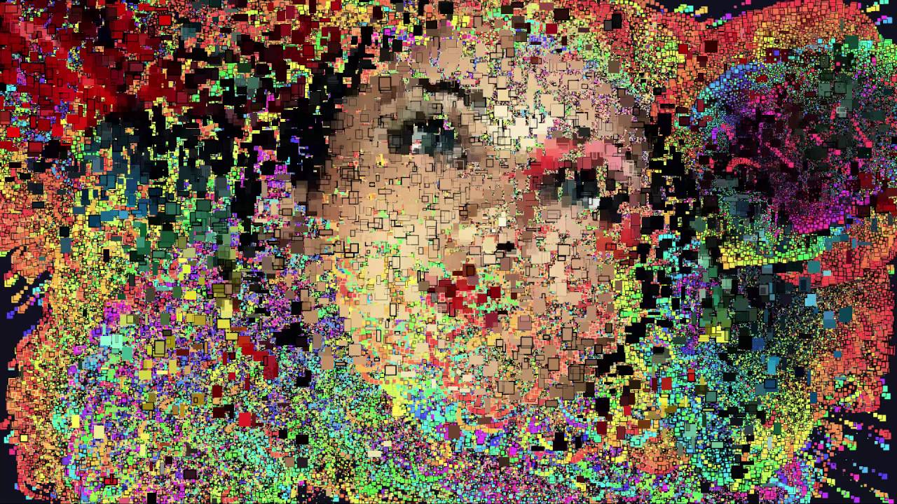 Defrag: A generative artwork created with Processing