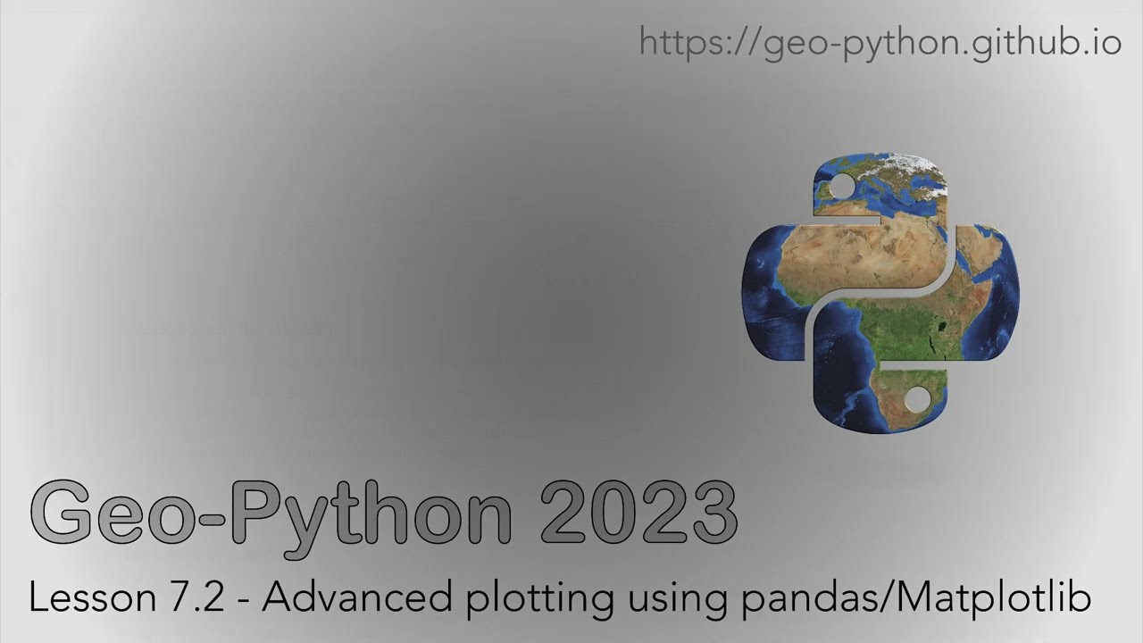 Geo-Python 2023 Lesson 7.2 - Advanced plotting using pandas/Matplotlib