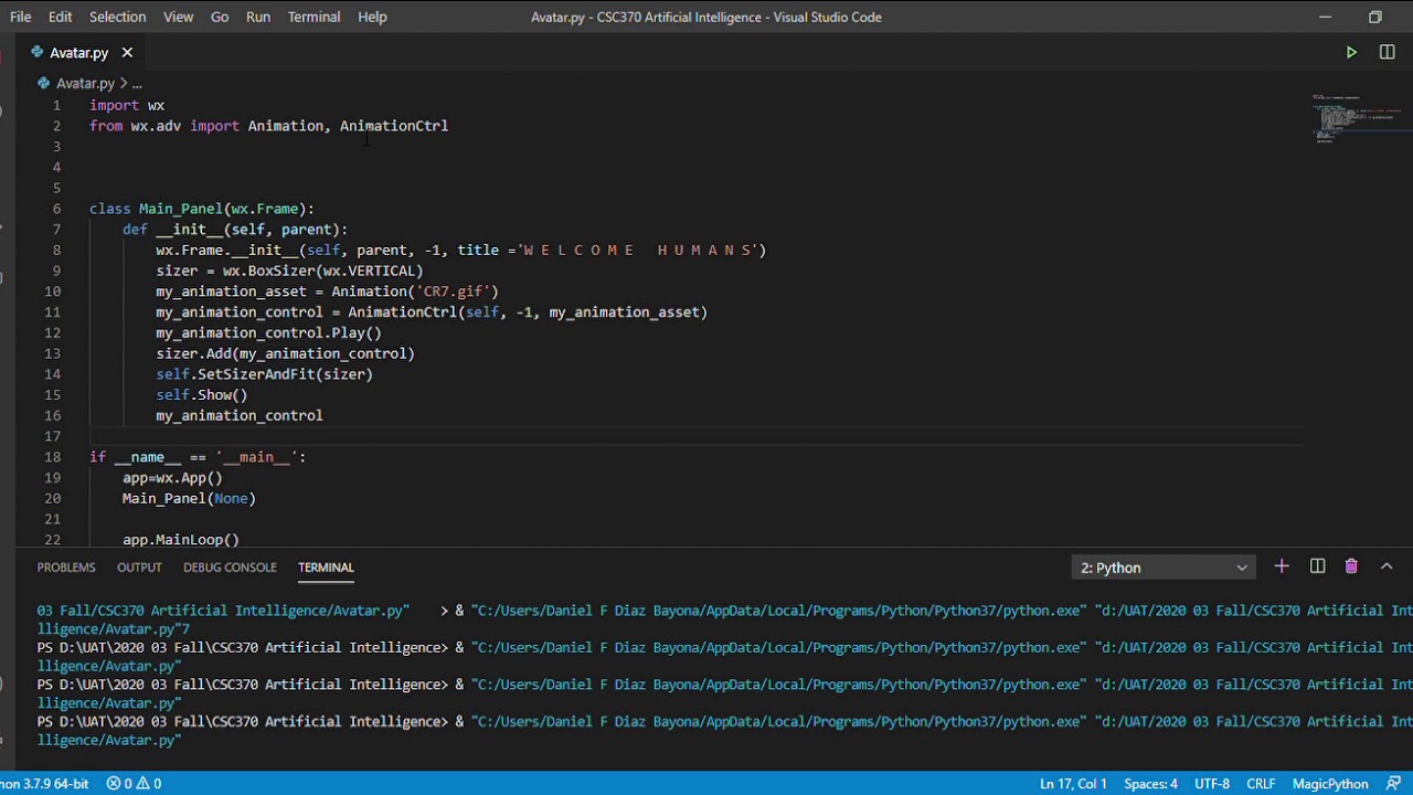 Chatterbot using Python CSC370