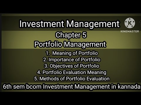 6th sem bcom Investment Management ch5 Portfolio Management part 1