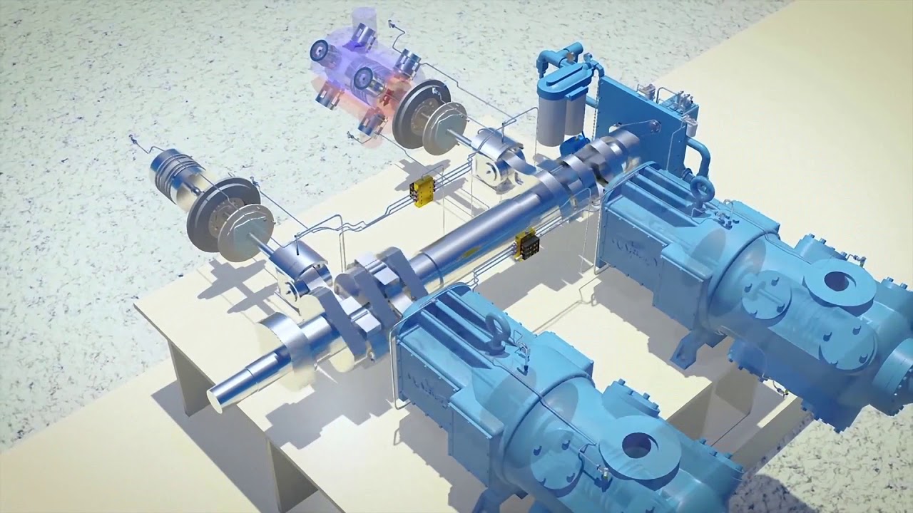 Components of a Reciprocating Compressor in Action