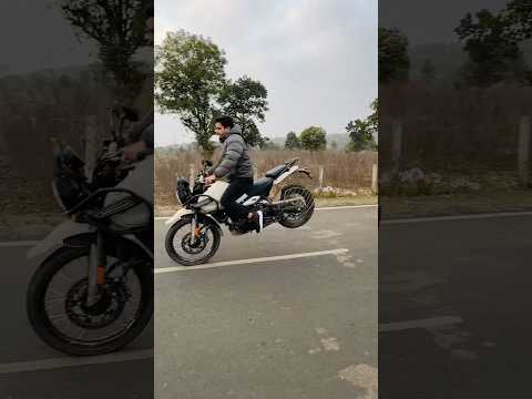 New HIMALAYAN 450 tested by faraz stunt rider😅 #farazstuntrider #bikers #superbikes #hayabusa
