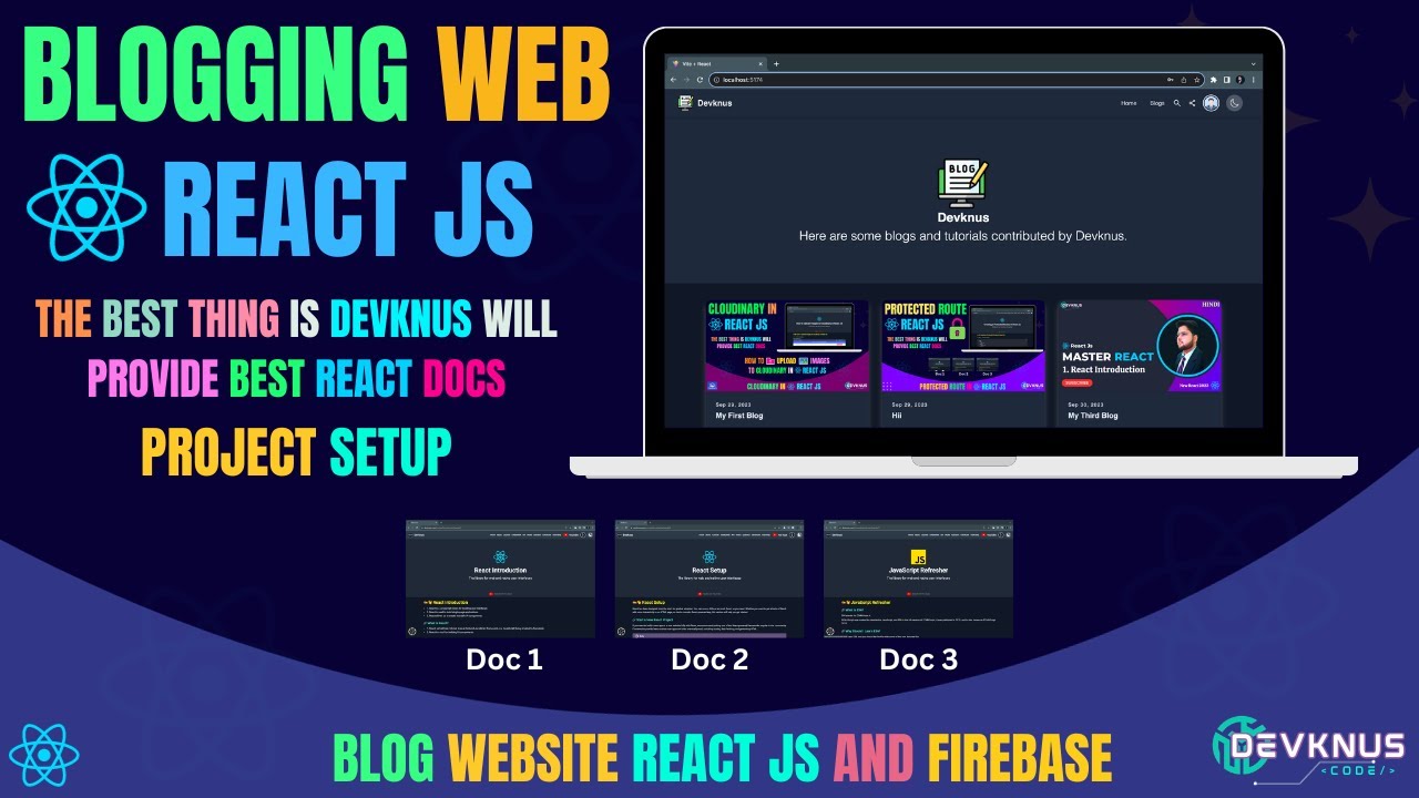 Build Blogging Website with Reactjs And firebase | Project Setup | React Projects For Beginners #1