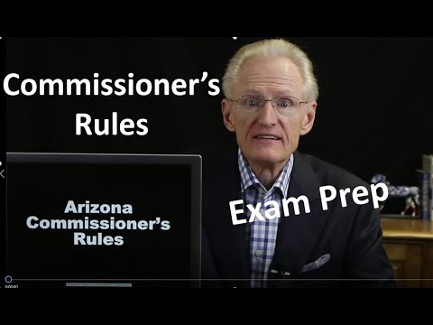 50 Commissioners Rules: Arizona Real Estate License Exam Prep