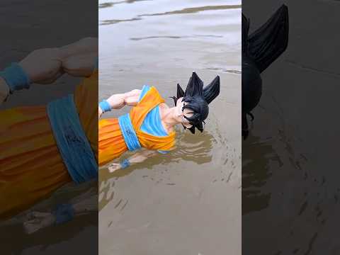 The battle of Goku, Superhero and giant Shark #dragonball #superhero