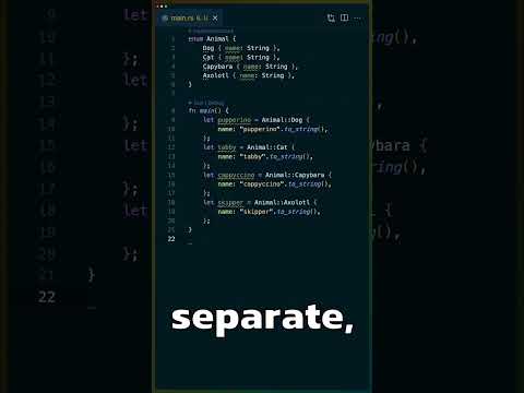 Structs and enums in Rustlang