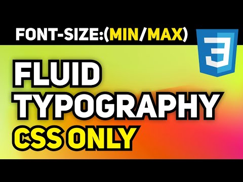 Min Max Font Size Responsive Fluid Typography | Auto Resize Font | CSS Tricks | Clamp CSS Function