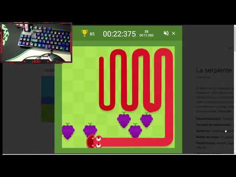 Google Snake Game SpeedRun - 29:313 - Classic Mode (Fast) - 5 Apples - Small Map