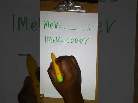 1 mega electron volt is equal to