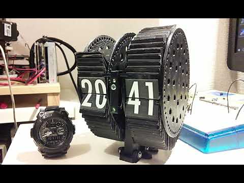 60flaps * 2drums split flap display clock by itoshin - Thingiverse