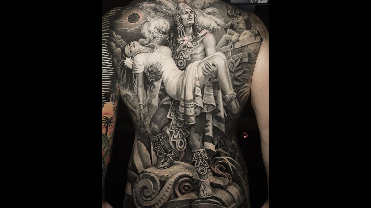 Azteca Backpiece Ink @alanpadillaart