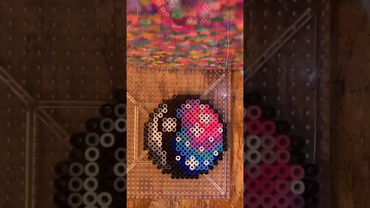 DIY Pokemon Fuse Bead Easy Craft Ideas Tutorial - Galaxy Pattern Pokeball!