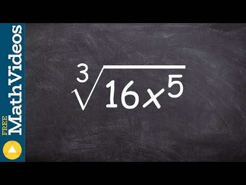 Learn how to take the cube root of a variable expression, cube root(16x^5)