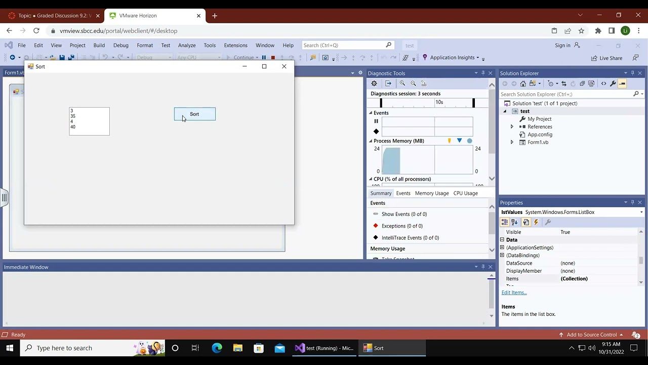 listbox sort function