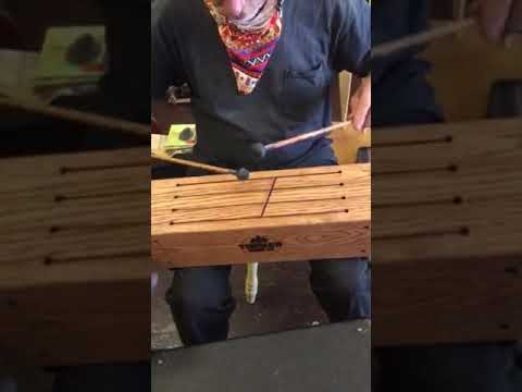 Timber Drum Company Treeworks Slit Tongue Log Drum Stained | Reverb