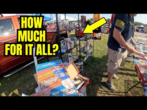 I Tried to Buy Out His Entire Sports Card Shelf at the Flea Market!