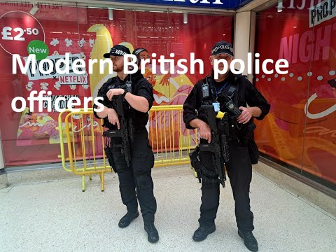The fearsome sight of modern, British police, armed with assault rifles ...