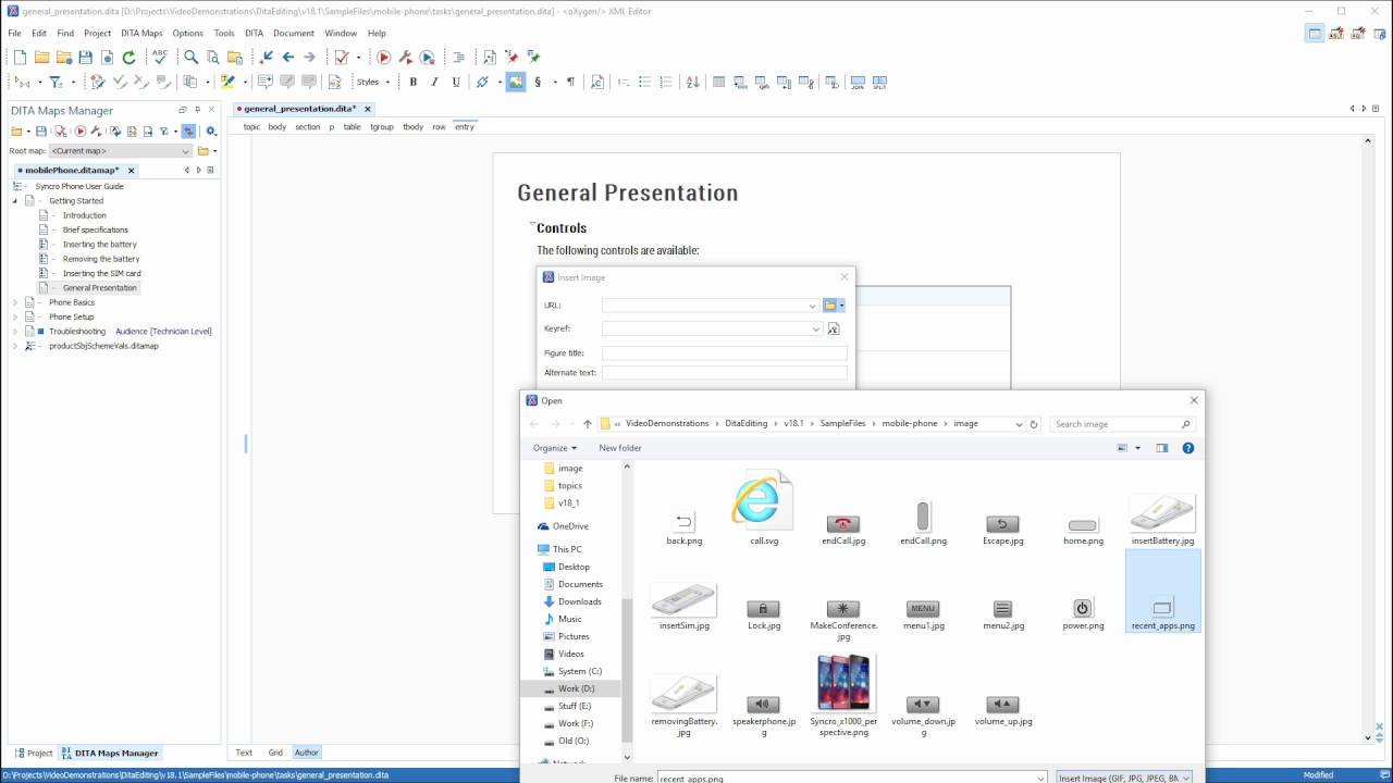 DITA Editing in Oxygen XML Editor 18