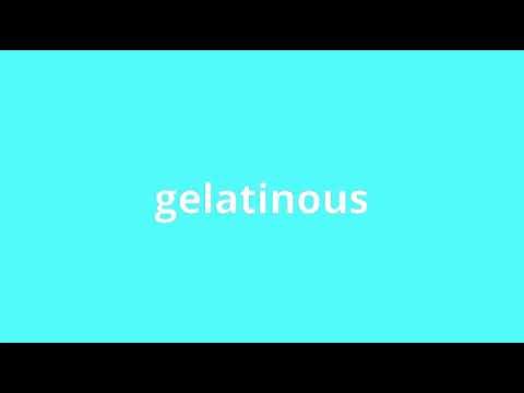 what is the meaning of gelatinous