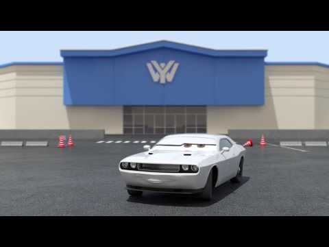 Dodge Challenger Cartoon Car Show