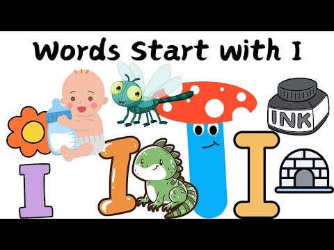 letter I | words start with I | words that start with letter I for toddlers | kids Learning video