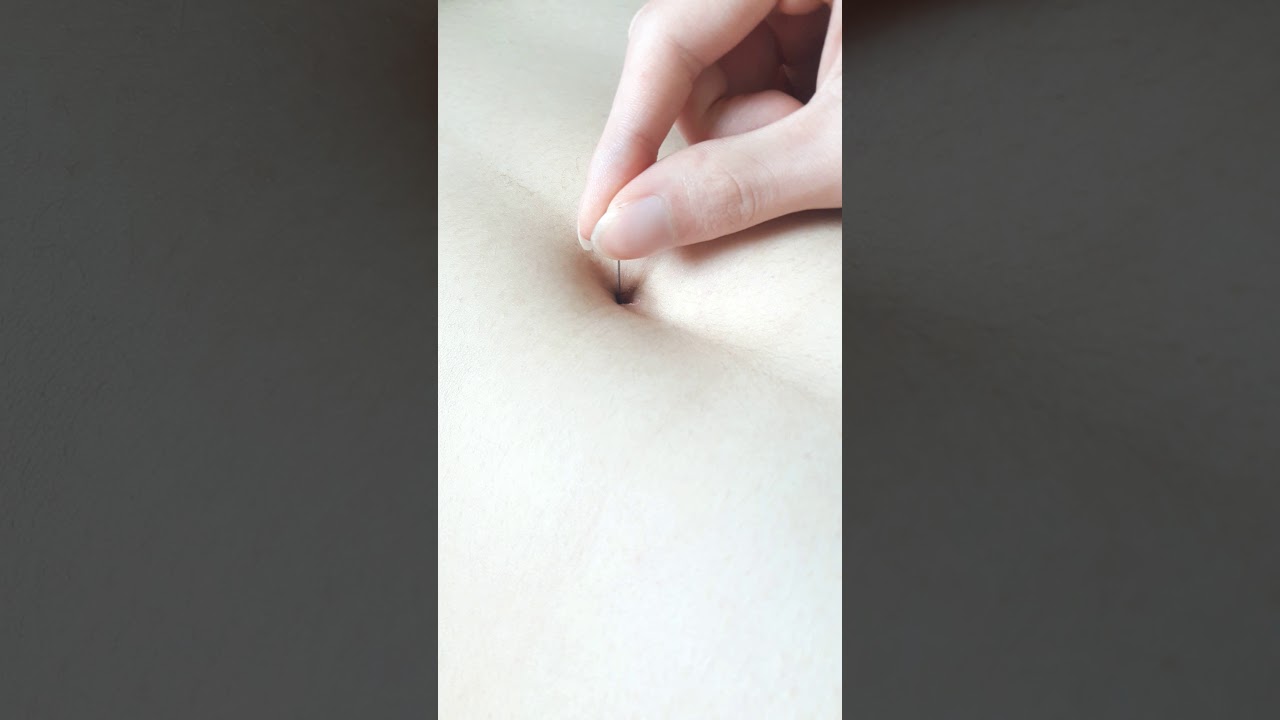 belly button deep needle