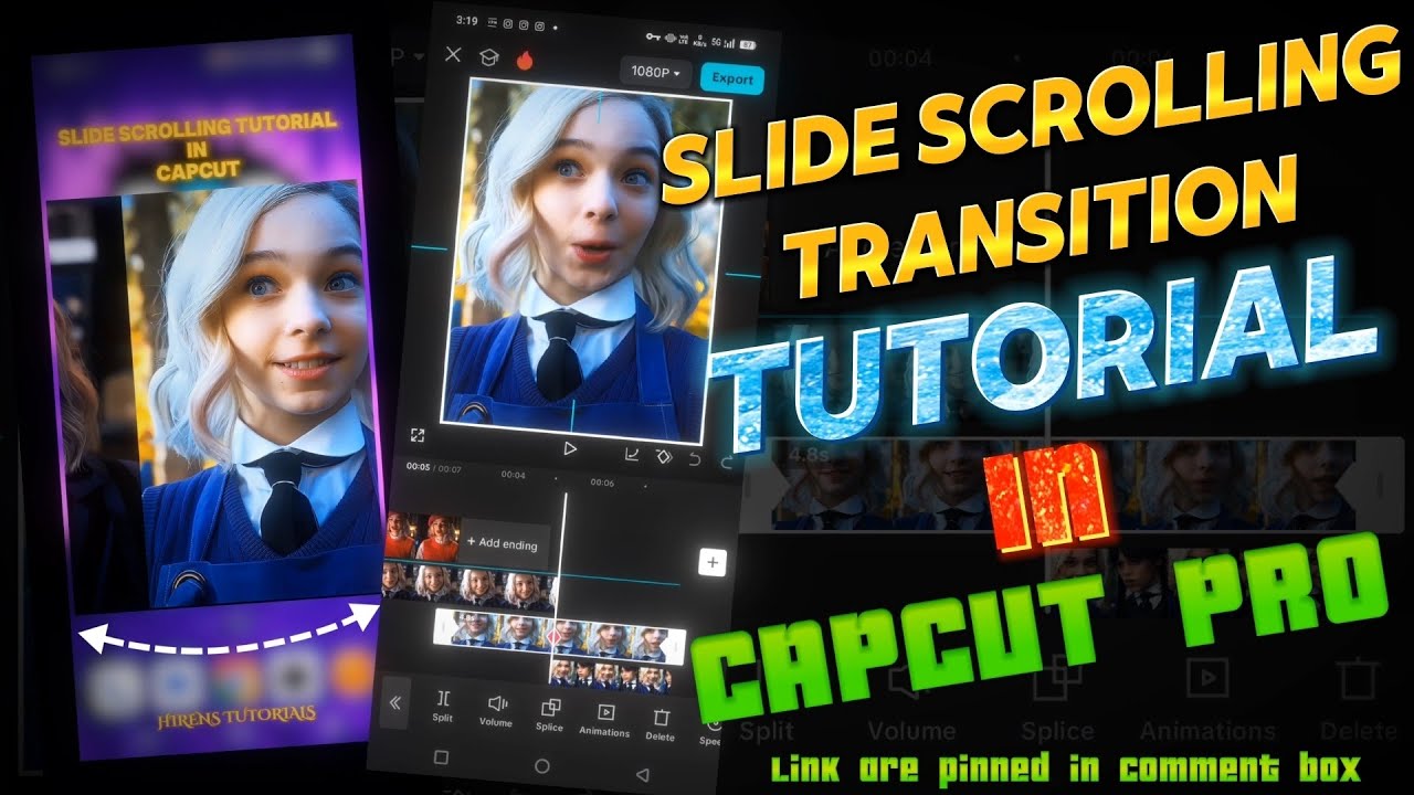 SMOOTH SLIDE SCROLLING TRANSITION TUTORIAL | CAPCUT TRANSITION TUTORIAL