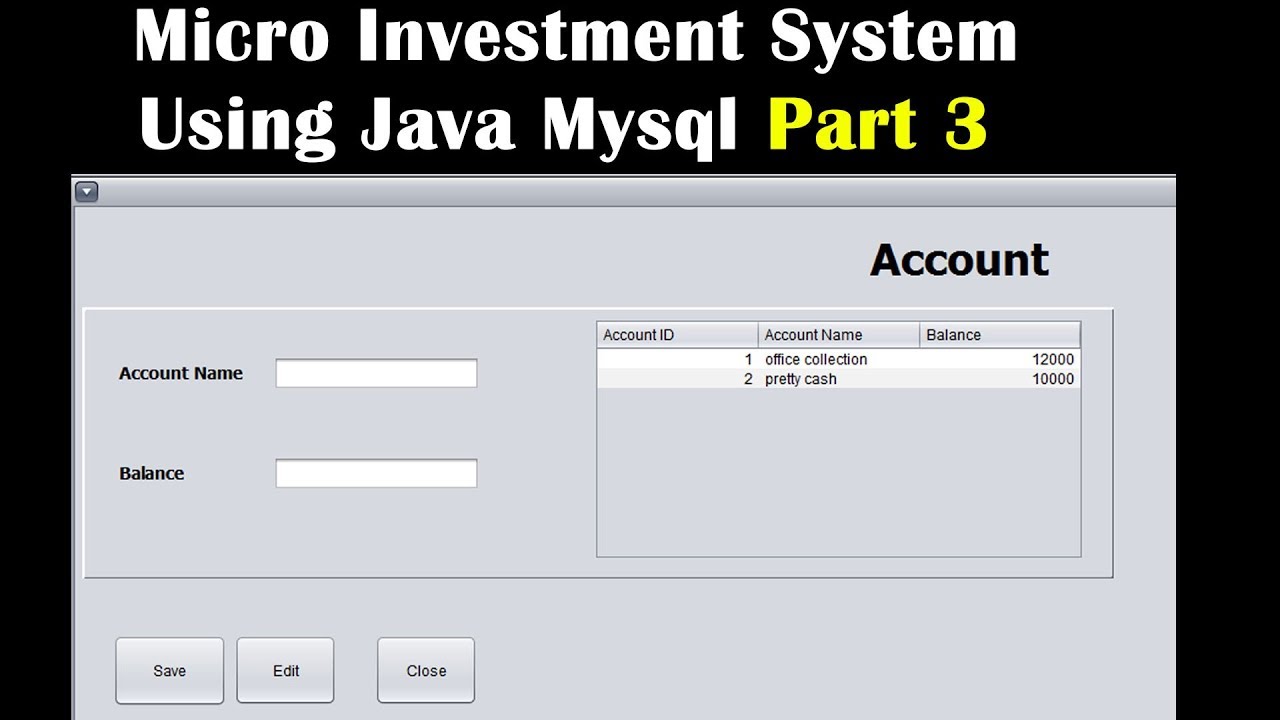 Micro Investment System Using Java Mysql Part 3