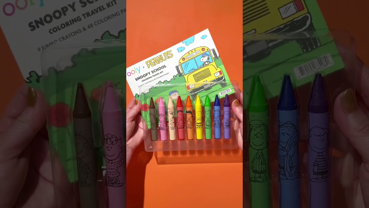 OOLY x Peanuts Snoopy School Coloring Travel Kit