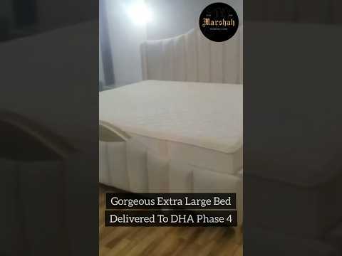 This 8-feet extra-large bed from marshah.pk. #furniture #shorts #bed