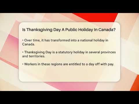 Is Thanksgiving Day A Public Holiday In Canada? - Canada Explored