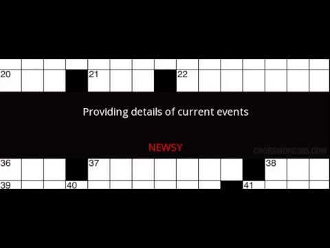Providing details of current events Crossword Clue Solution