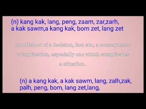 Ramification meaning explaining in English Ngawn Dictionary