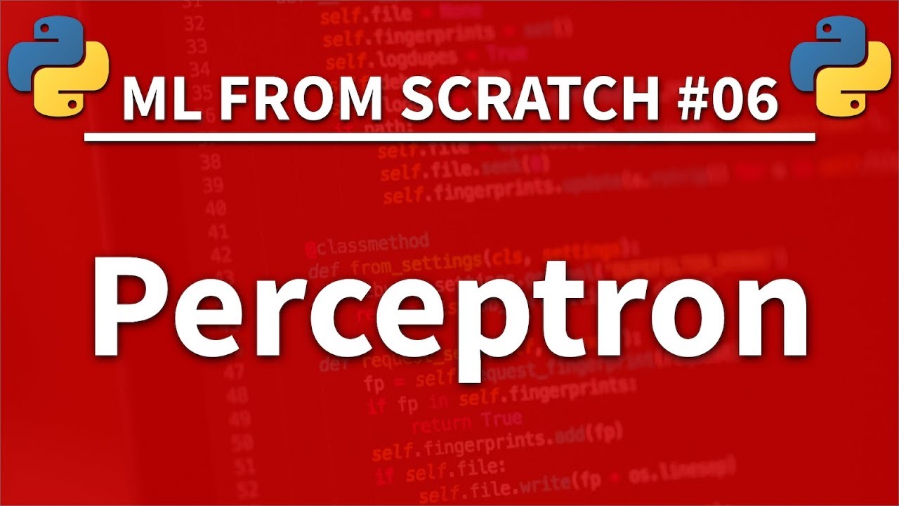 Perceptron in Python - Machine Learning From Scratch 06 - Python Tutorial