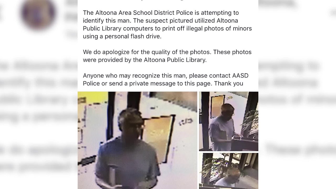 Suspect at Altoona Public Library