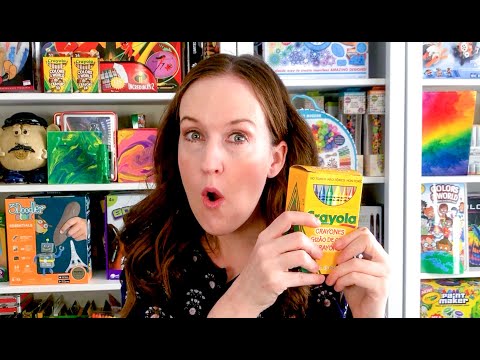 Unbox and Sort 48 Crayola Crayons from Mexico in Color Order with Rare Colors