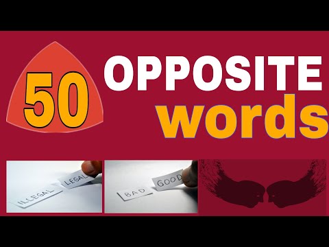 TOP 50 opposite words | opposite words in English | Antonym words