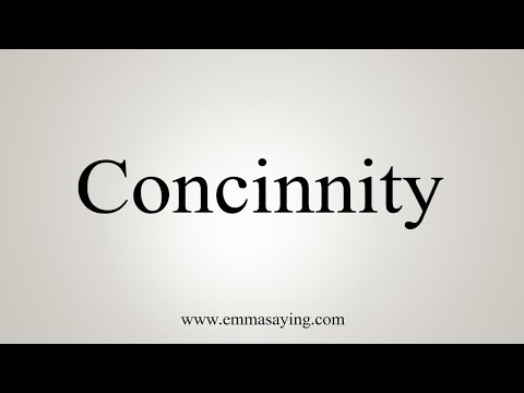 How To Say Concinnity