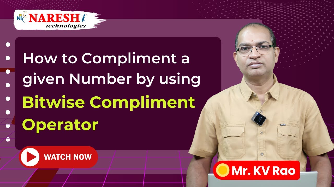 Master Python Bitwise Operator: Complement Numbers Easily | NareshIT #bitwiseoperator #python