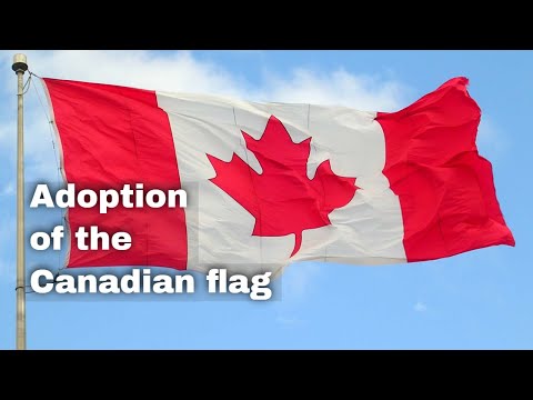 15th February 1965: Canada officially adopts its national flag of a red maple leaf