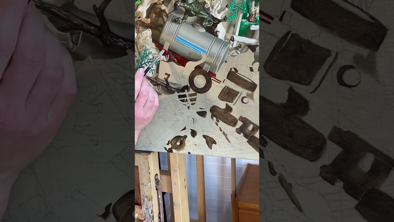 A Quick Time-lapse of Painting Progress on a Toy Farm Tanker